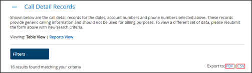 Viewing Call Detail Records in MyAccount | Cox Business