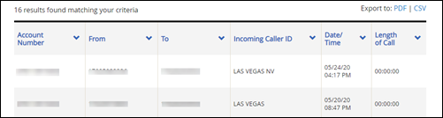 Viewing Call Detail Records in MyAccount | Cox Business