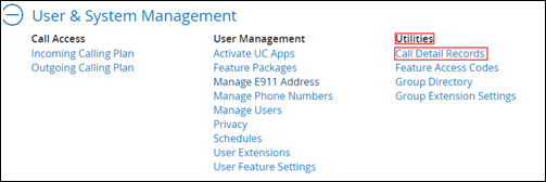 Viewing Call Detail Records in MyAccount | Cox Business
