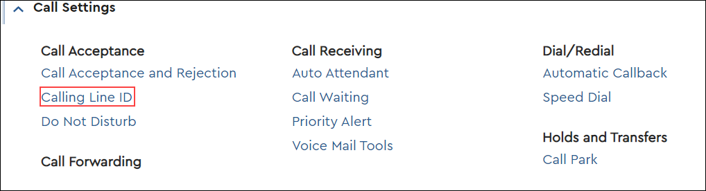 Managing Calling Line ID | Cox Business