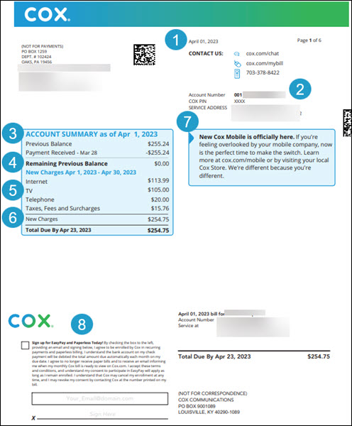 How to Read Your Cox Bill