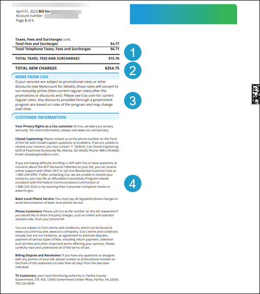 How to Read Your Cox Bill