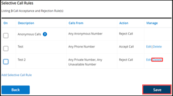 Allow or Block Incoming Calls With Selective Call Rules Online